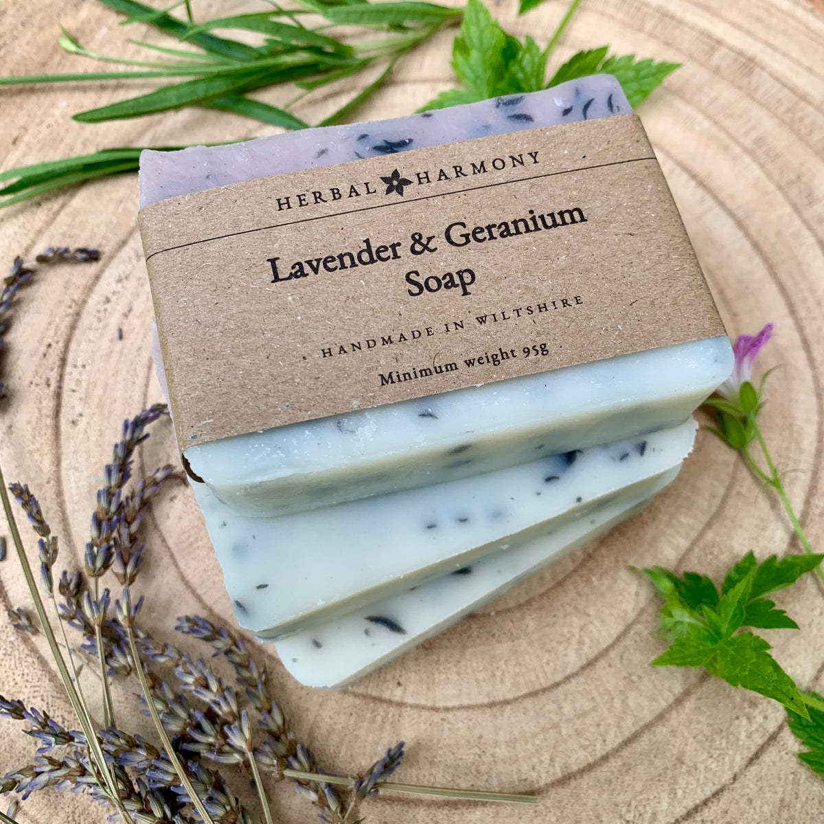 Lavender & Geranium Soap – Herbal Harmony
